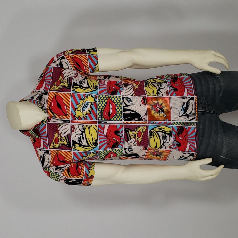 Oh Snap! By Drill Clothing Retro Comic Strip Button S… - Gem